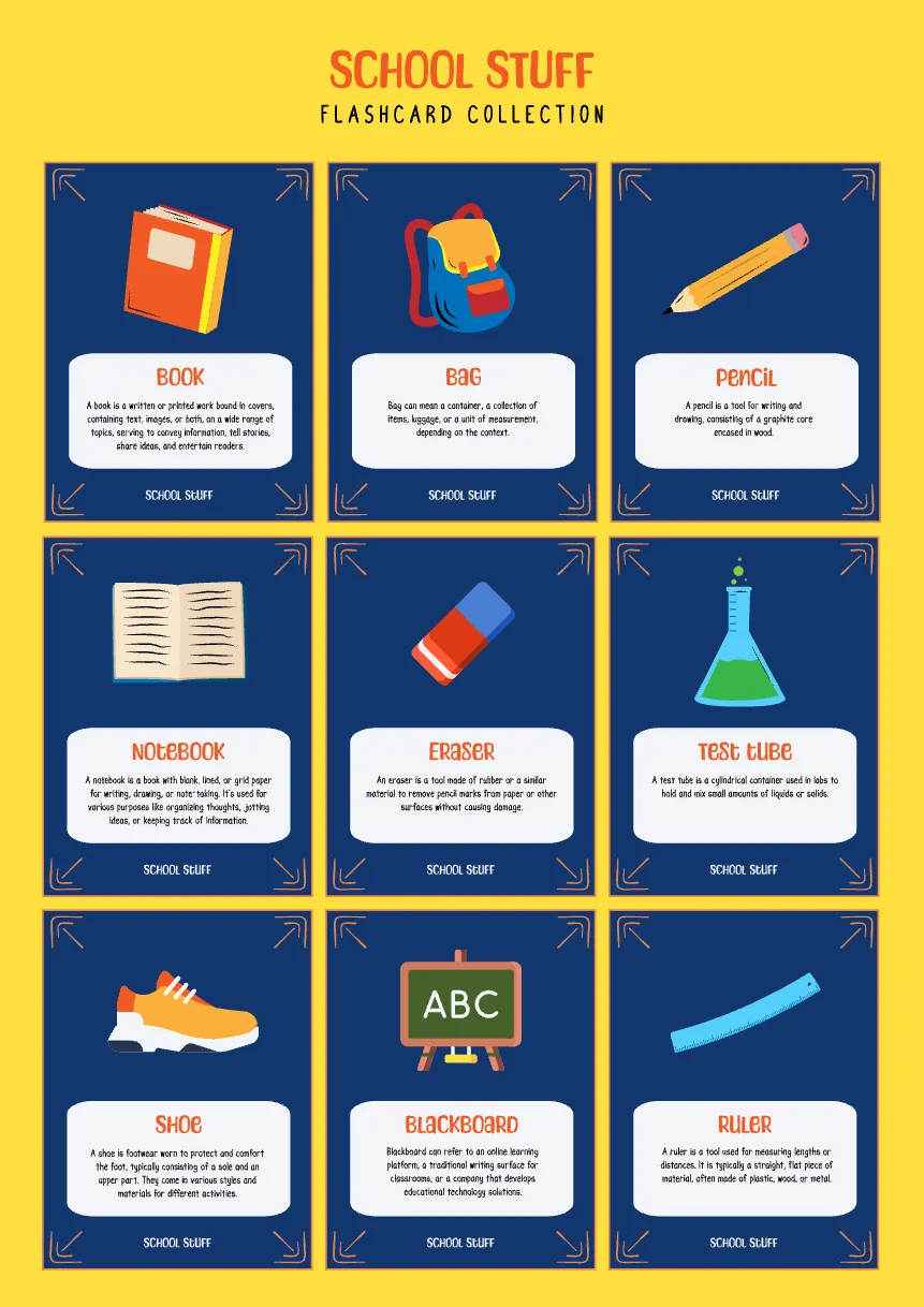 Design with animal flashcard templates made for graphic designers