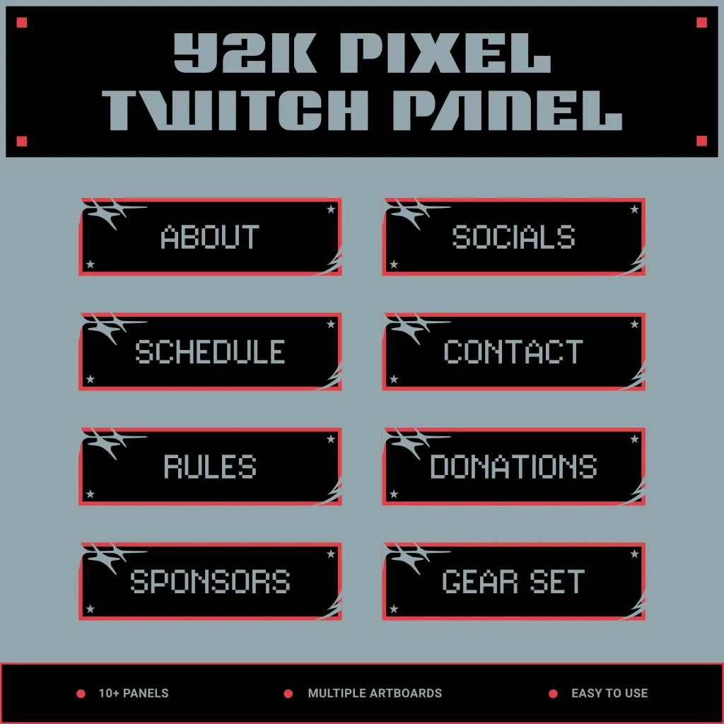 Free and Customizable Twitch Panel Templates - Kittl