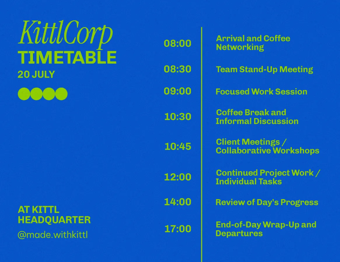 Design with daily schedule templates made for graphic designers
