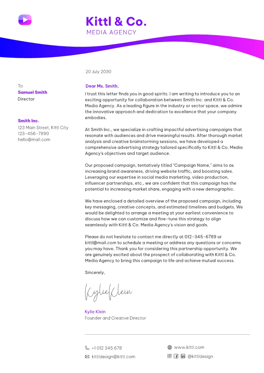 Free Custom Printable Letterhead Templates | Kittl