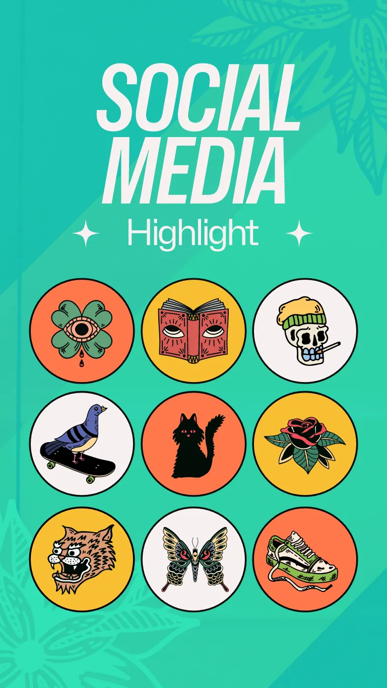 Free, Editable Instagram Highlight Cover Templates | Kittl