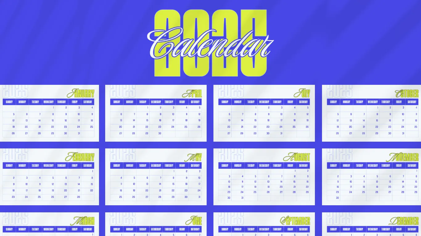 Free, Customizable, Printable Calendar Templates | Kittl