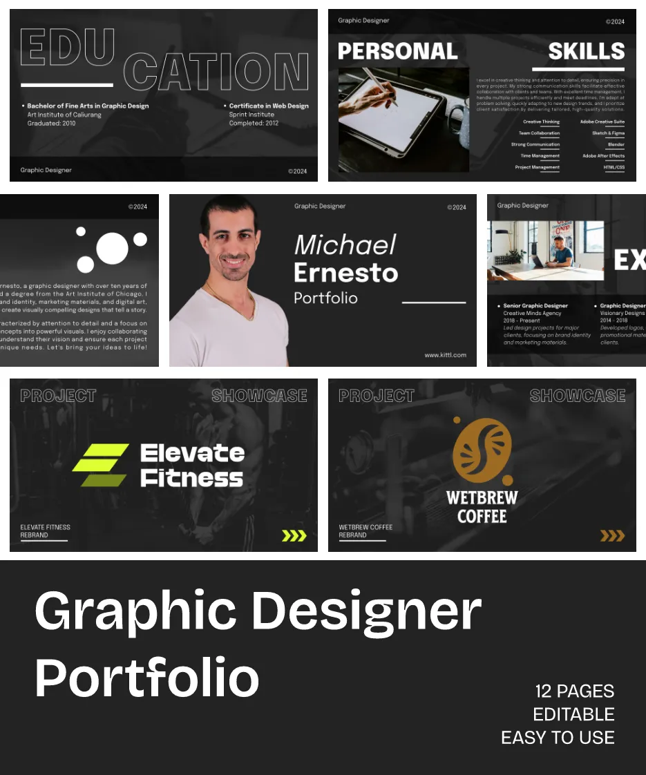 Free Customizable Portfolio Templates | Kittl