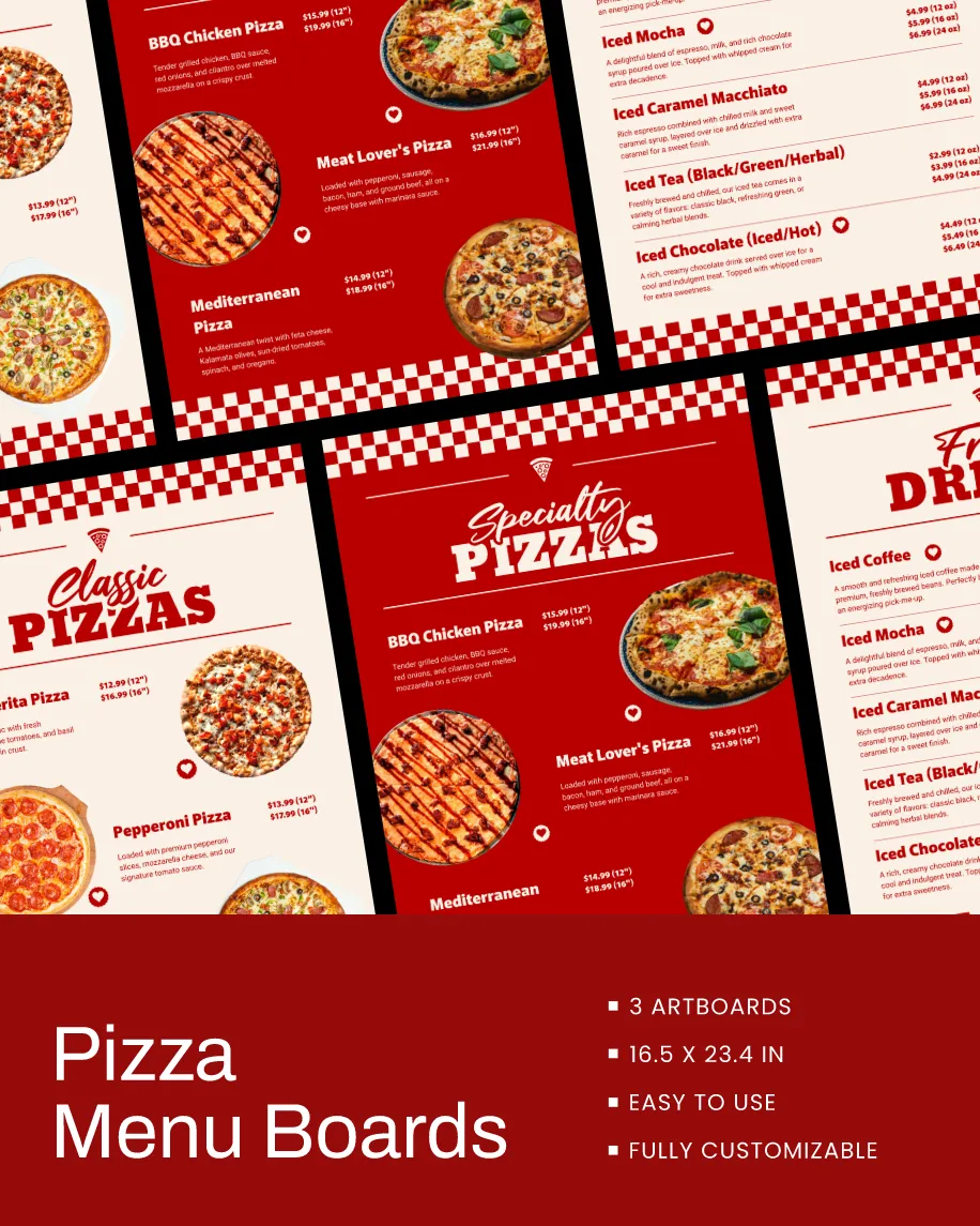 Pizza Menu Boards